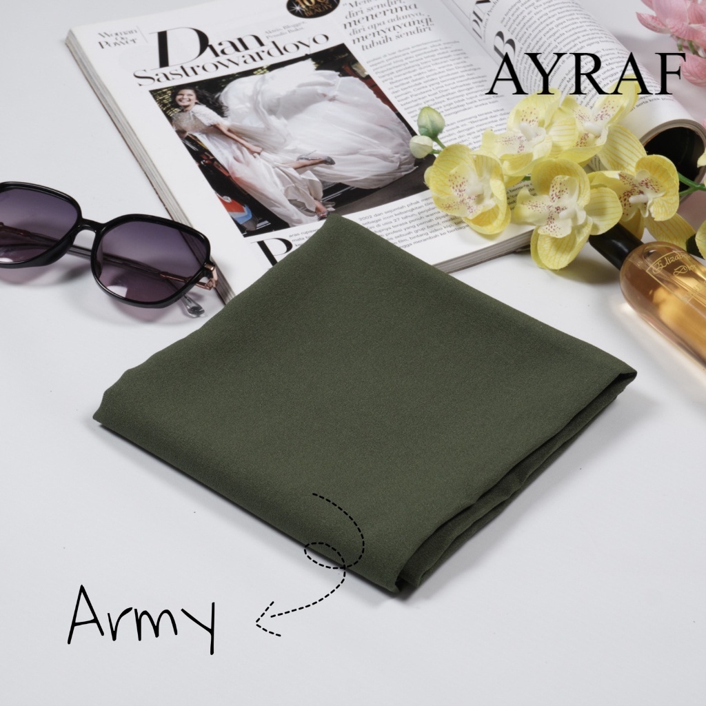 Jual Kerudung Hijab Segiempat Paris Premium warna hijau army/Hijab Segiempat Terbaru Paris ...