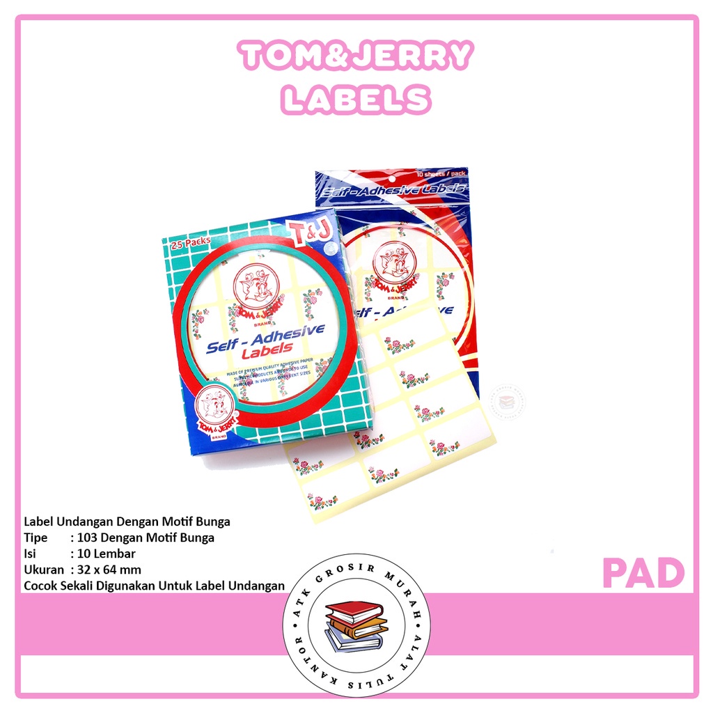 Jual T&J - Label Bunga 103 Undangan - Pad | Shopee Indonesia