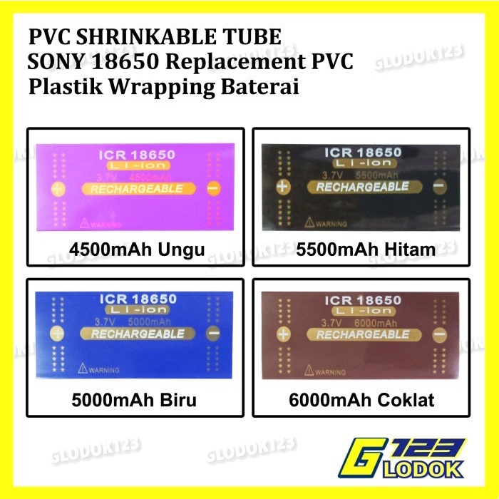 Jual Battery Wrap 18650 Sleeve PVC Plastik Cover Batre Batere Baterai ...