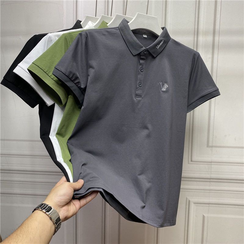 Jual Summer Handsome Korean Edition Business Polo T-shirt High end Polo ...