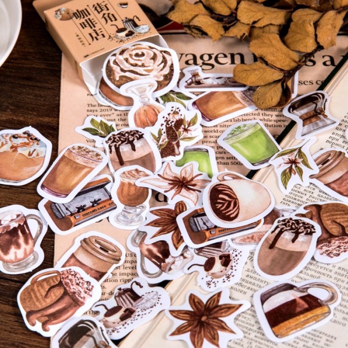 Jual Frappe Coffee Sticker Pack Aesthetic Deco Sticker Isi 46 Lembar ...