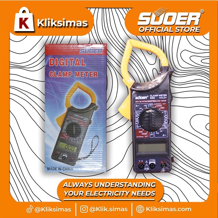 Jual Suoer Digital Clamp Meter DT-266 | Shopee Indonesia