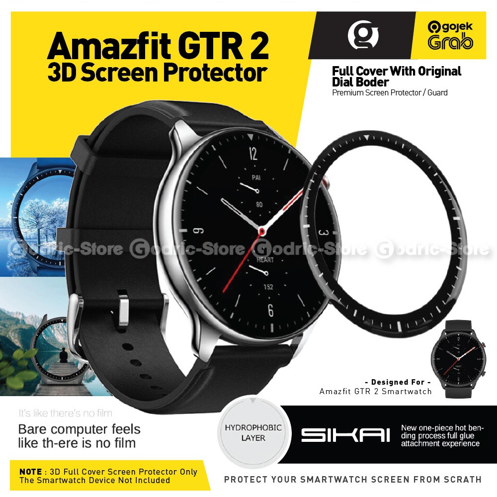 Jual SIKAI Anti Gores Amazfit GTR2 3D Curved Full Cover Screen Protector for GTR 2 | Shopee ...