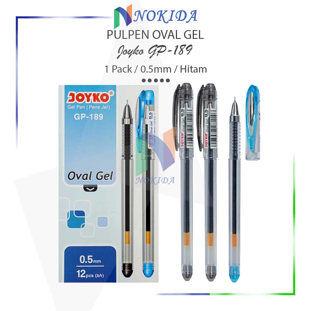 Jual Nokida Pulpen Jel Joyko Oval [GP-189/1 Pak] / Bulpen Bolpen Ball Pen Ballpoint Gel 1 Pack ...