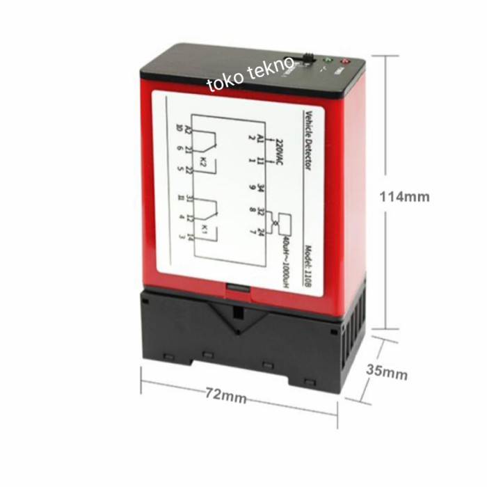 Jual Loop Detector Single | VLD Single Merah | Sensor Parkir 110B ...