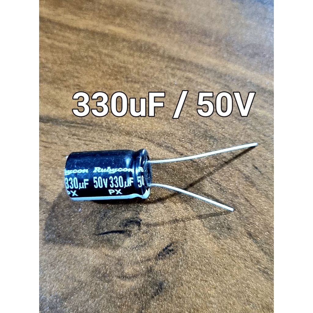 Jual Kapasitor Capacitor ELCO 330uf 50v / 330 uf 50 v / 330uf/50v Elko 330uF 50V (harga per 1pcs ...