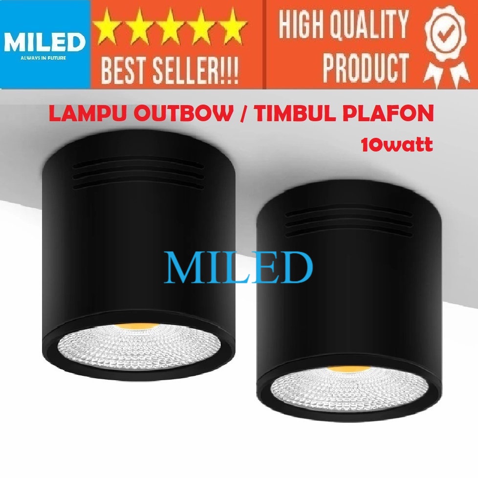 Jual DOWNLIGHT OUTBOW LED 10 WATT / LAMPU PLAFON TIMBUL BENTUK BULAT ...