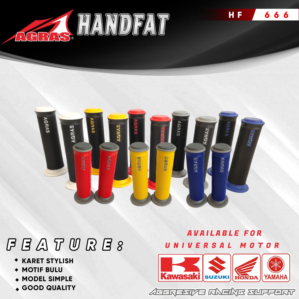 Jual Handfat Handgrip Grip Motor AGRAS KARET Universal Motor | Shopee ...