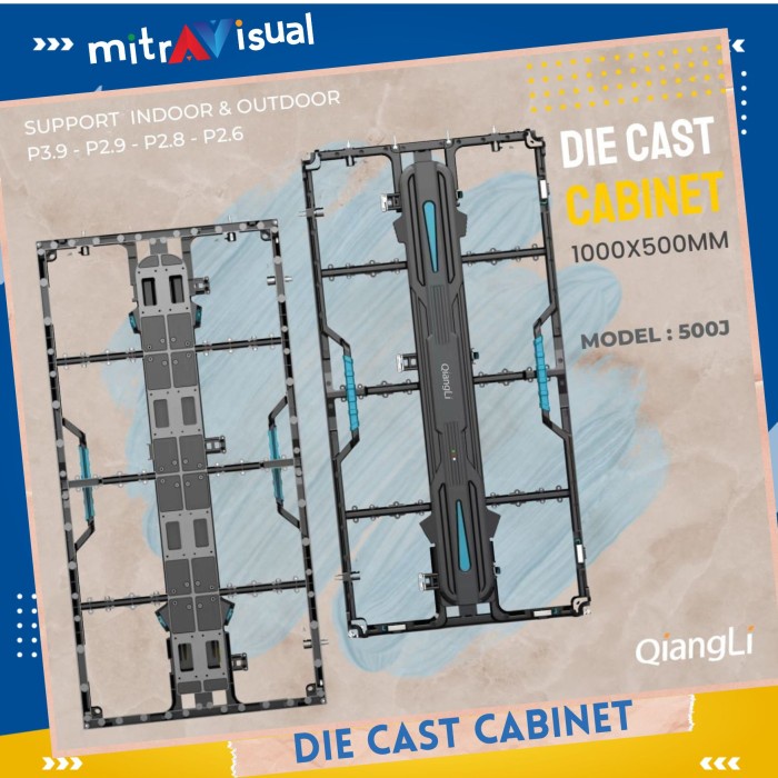 Jual 1000J Diecast Cabinet 1000x500mm LED Videotron for Qiangli Module ...