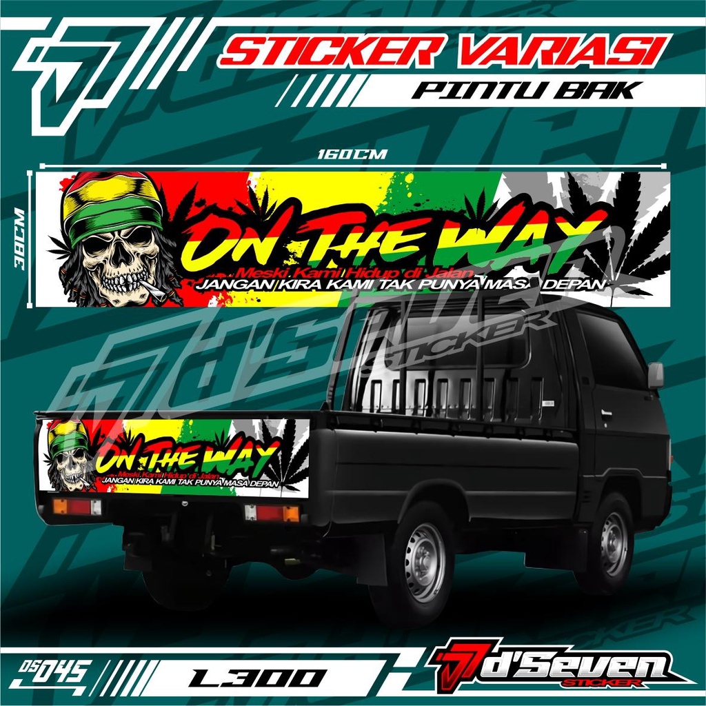 Jual Stiker Decal Variasi Pintu Bak Belakang ON THE WAY All Pick Up ...