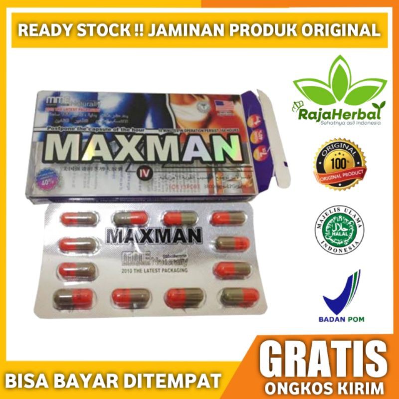 Jual (BHJ)BAYAR DI TEMPAT (COD) MAXMAN ORIGINAL TABLET ISI 12 TERBARU KUALITAS NO 1 OBAT KUAT ...