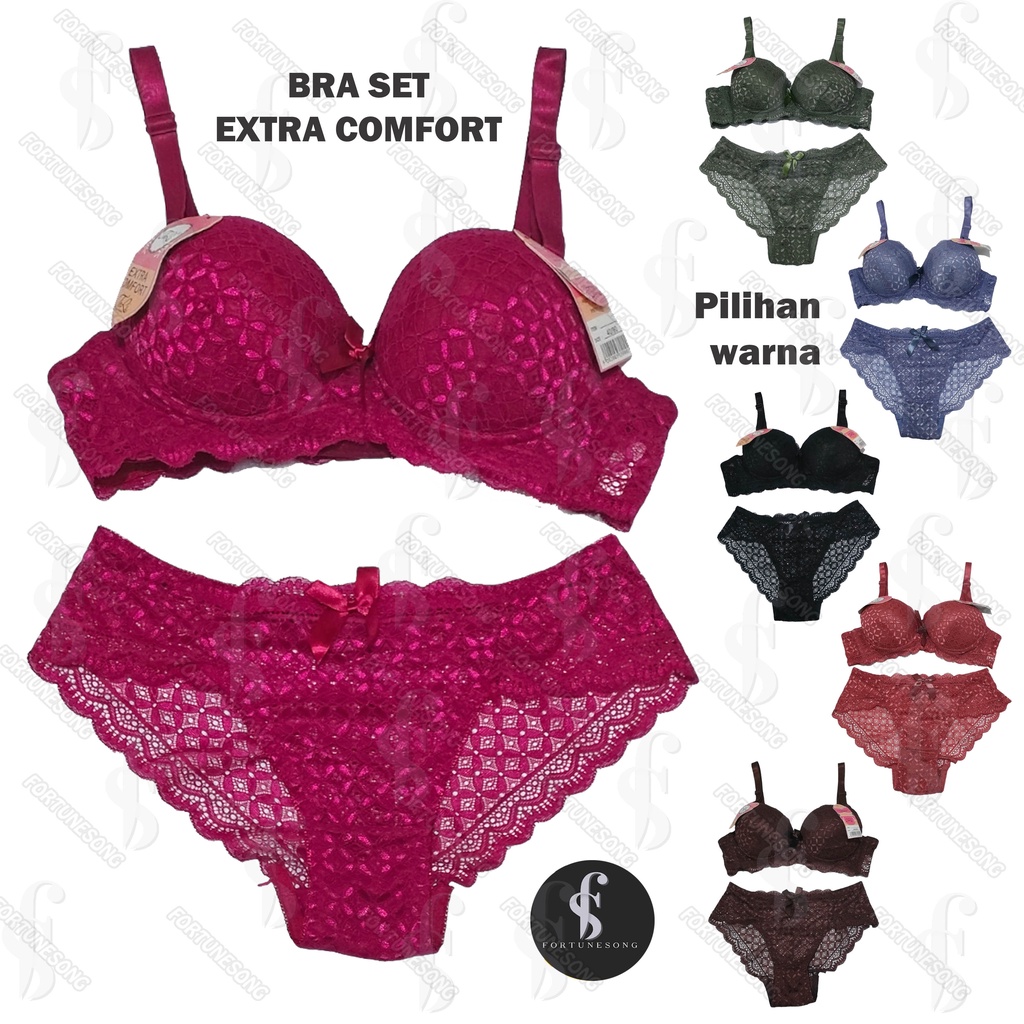 Jual Bra Set (BRA+CD) Import Full Renda, Kawat, Busa Tebal/Bra Set Seserahan/Bra Set Brukat ...