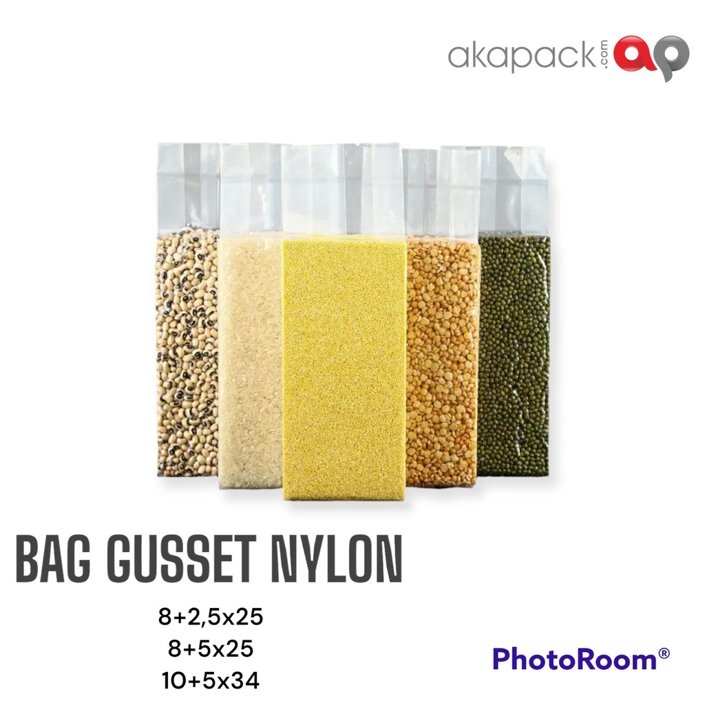 Jual KEMASAN PLASTIK GUSSET VACUUM BAG NYLON / KEMASAN BERAS / UK 8+2 ...