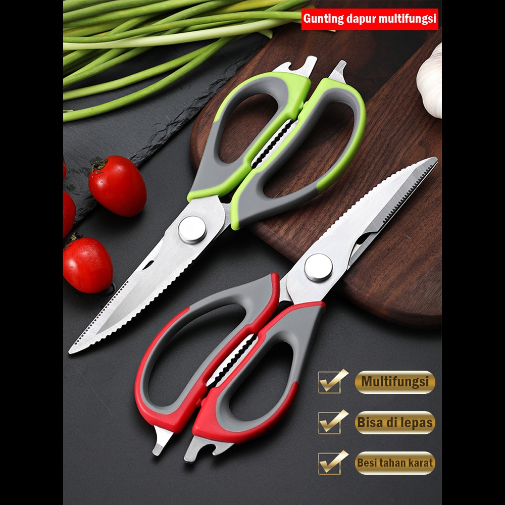 Jual Gunting Dapur Multi 8in1 Kitchen Scissors Gunting Dapur Stainless ...