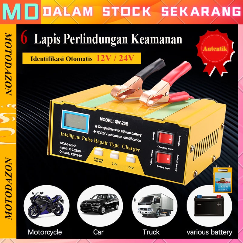 Jual 【Stok Tersedia】Portable Charger Aki Mobil Lead Acid Smart Battery ...