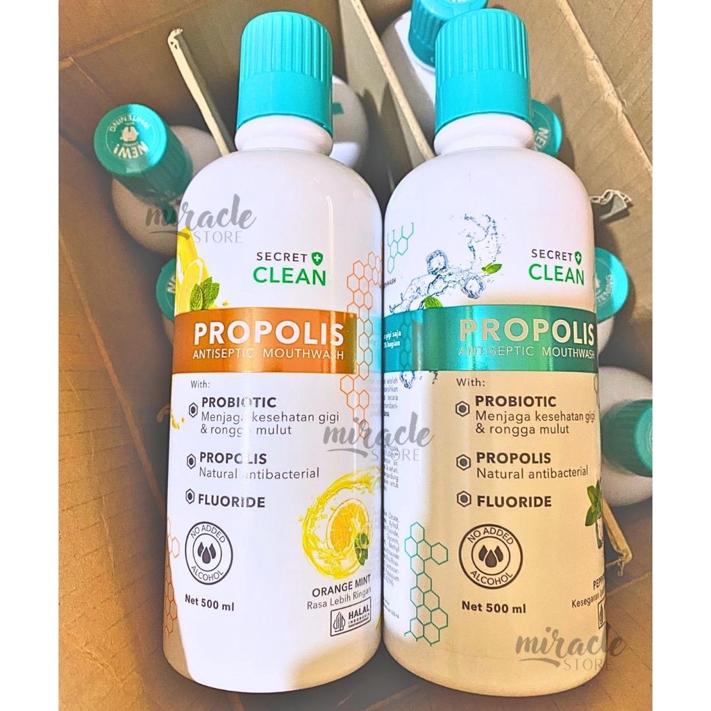 Jual 500ML Secret Clean Propolis Antiseptic Mouthwash Obat Kumur Mint ...