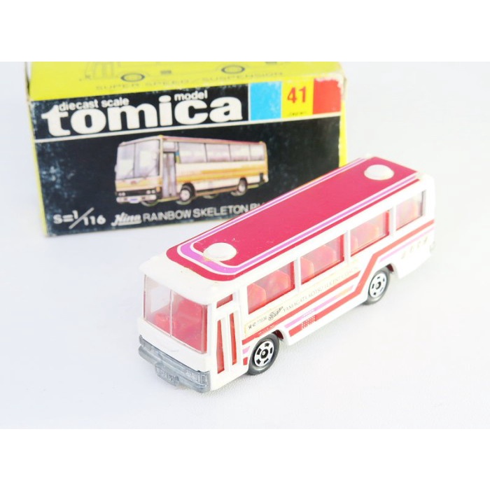 Jual Tomica # 41 Hino Rainbow Skeleton Bus - putih AS79 | Shopee Indonesia