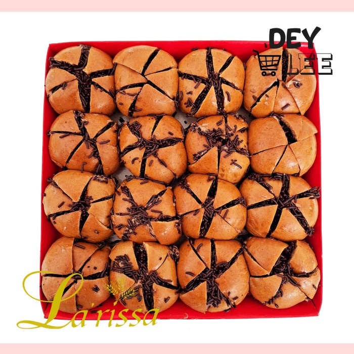 Jual LARISSA Roti Korean Choco Meses Cokelat Box isi 16 pcs | Shopee ...