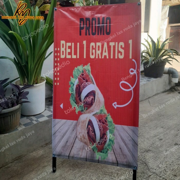 Jual PROMO READY!!! standing banner besi / standing banner spanduk ...
