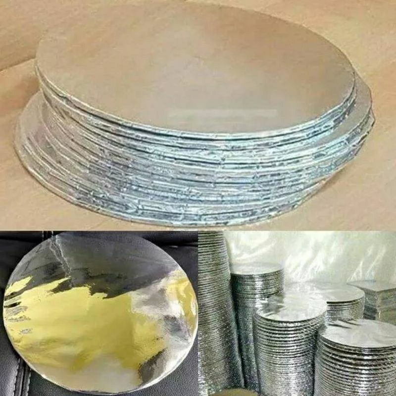 Jual Alas Tart Tatakan Kue Tart Kotak Dan Bulat Warna Silver | Shopee ...