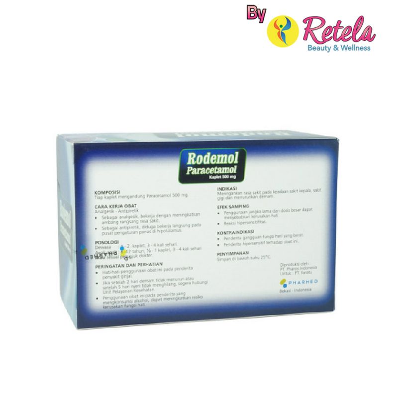 Jual Rodemol Paracetamol 500mg 1 Strip 10 Tablet | Shopee Indonesia