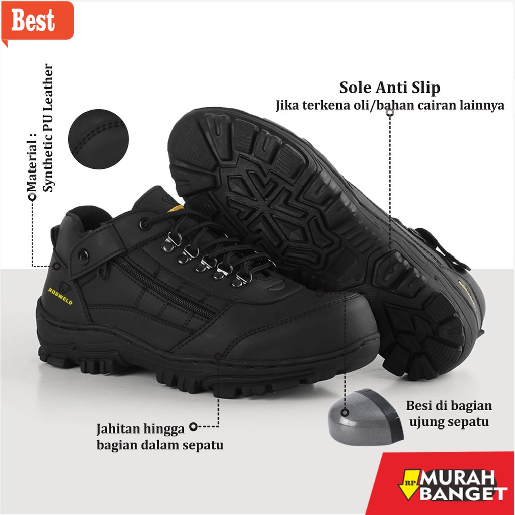 Jual Boot pria terbaru- Sepatu Safety Pria Ujung Besi Boot Sefty SEPATU ...