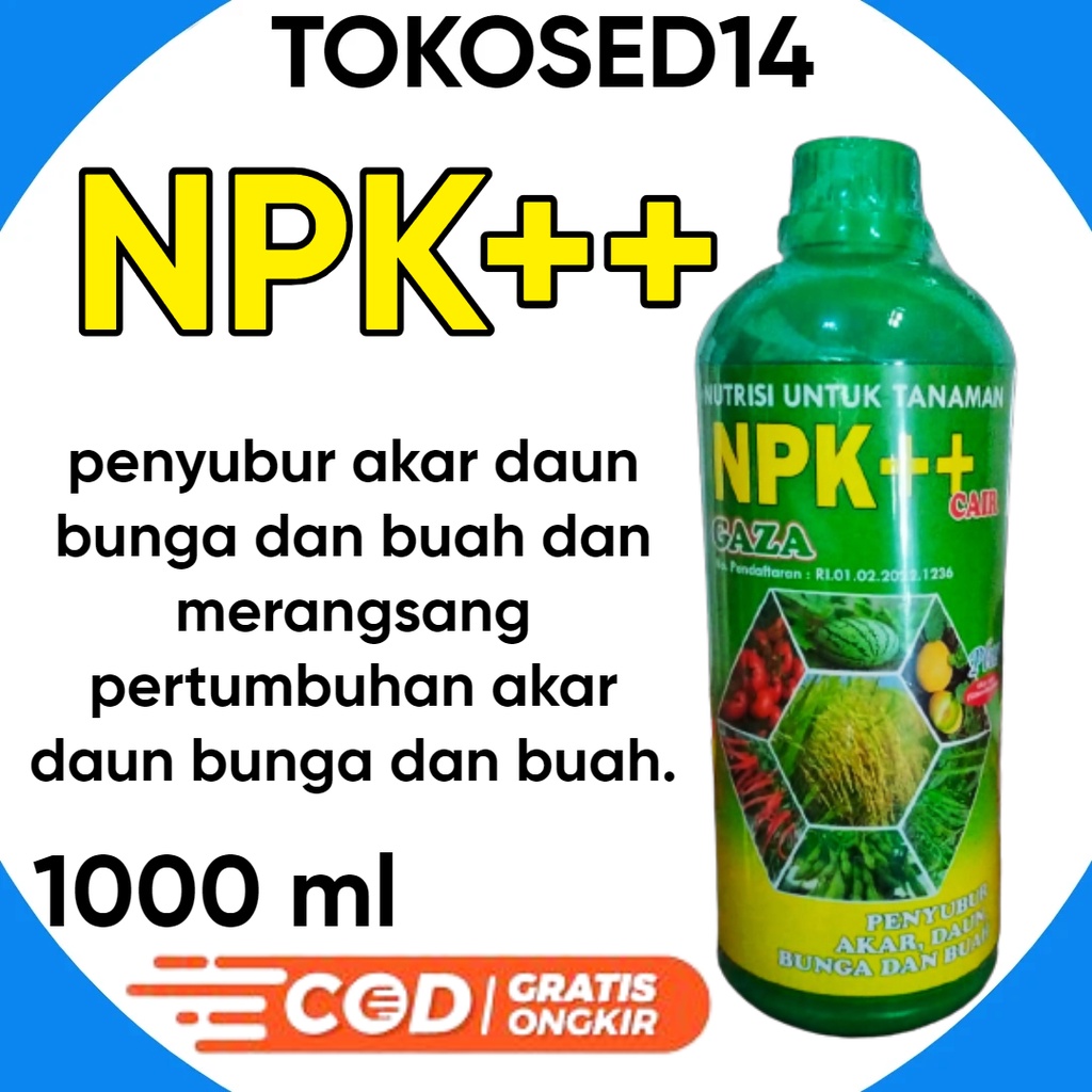 Jual PUPUK DAUN NPK+ PLUS SUPLEMEN PENYUBUR AKAR DAUN BUNGA | Shopee Indonesia
