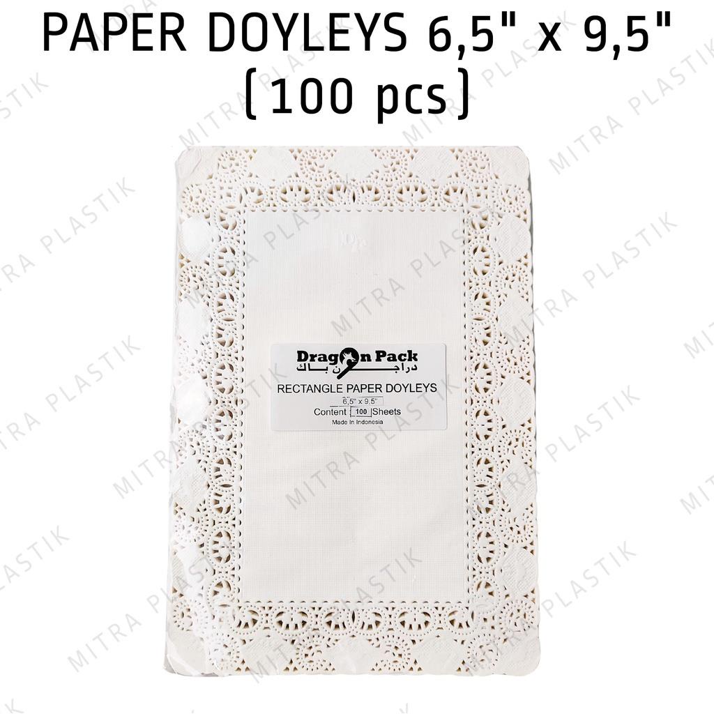 Jual (isi 100 pcs) Paper Doyleys 6.5" x 9.5" Inch Kertas Doilies 16,5 x ...