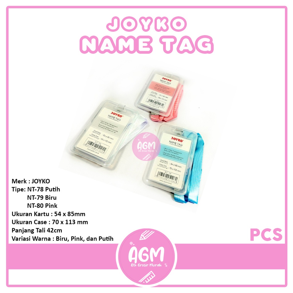 Jual JOYKO - Name Tag / Case Kartu Nama NT-78,79,80 Set Tali - Pcs ...