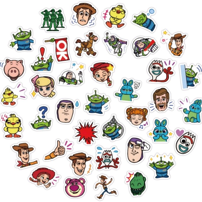 Jual STK- 40 pcs Stiker Gambar Toy Story Sticker Cute Woody Buz Rex Sid ...