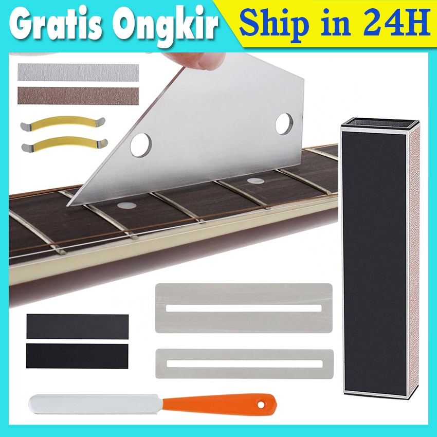 Jual 1 Set Guitar Fingerboard Luthier Tool,Guitar Fret Crowning File ...