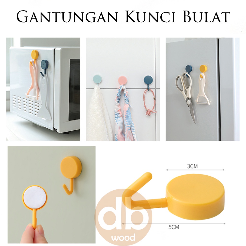 Jual Gantungan Hook Bulat Polos | Hook tempel dinding Multifungsi ...