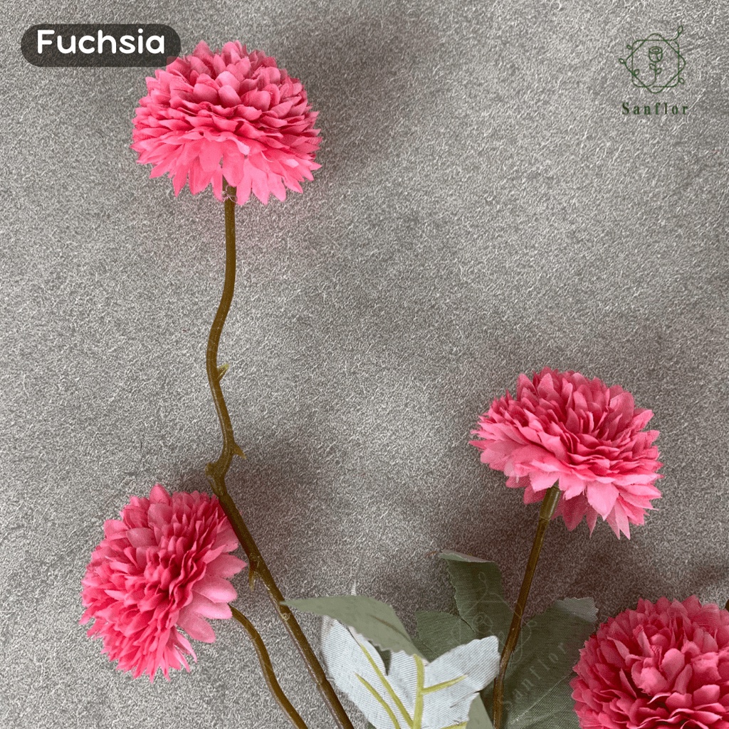 Jual BUNGA POMPOM K5 ARTIFICIAL FLOWER BAHAN KAIN PINGPONG CHRYSAN ...