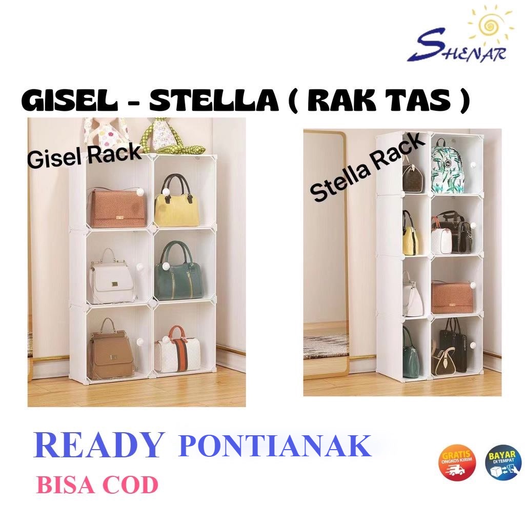 Jual RAK TAS GISEL / STELLA - RAK PENYIMPANAN TAS / LEMARI TAS / LEMARI ...