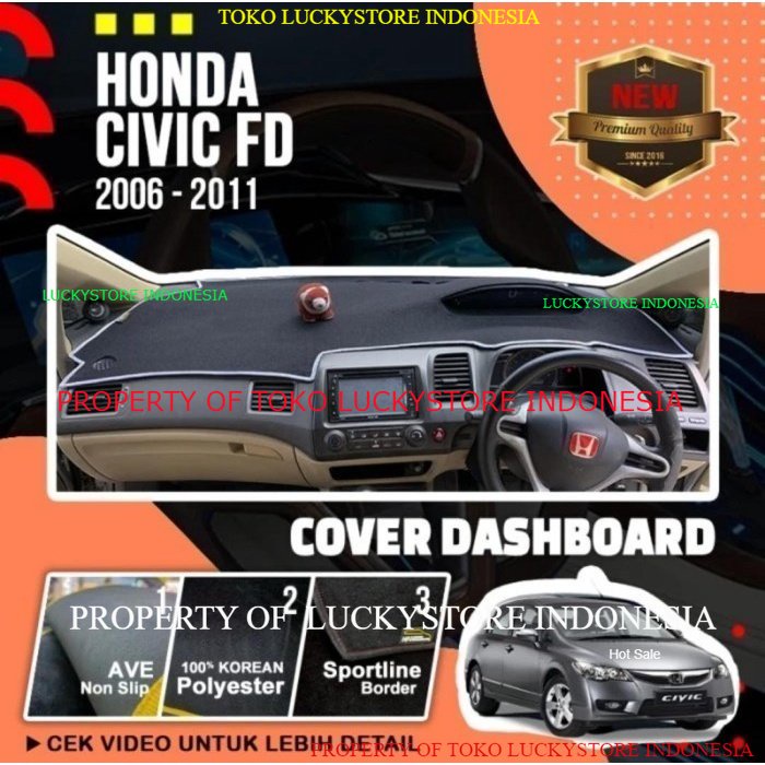 Jual BUY 1 GET 7 | Alas Cover Dashboard All Honda CIVIC FD Tahun 2006 ...