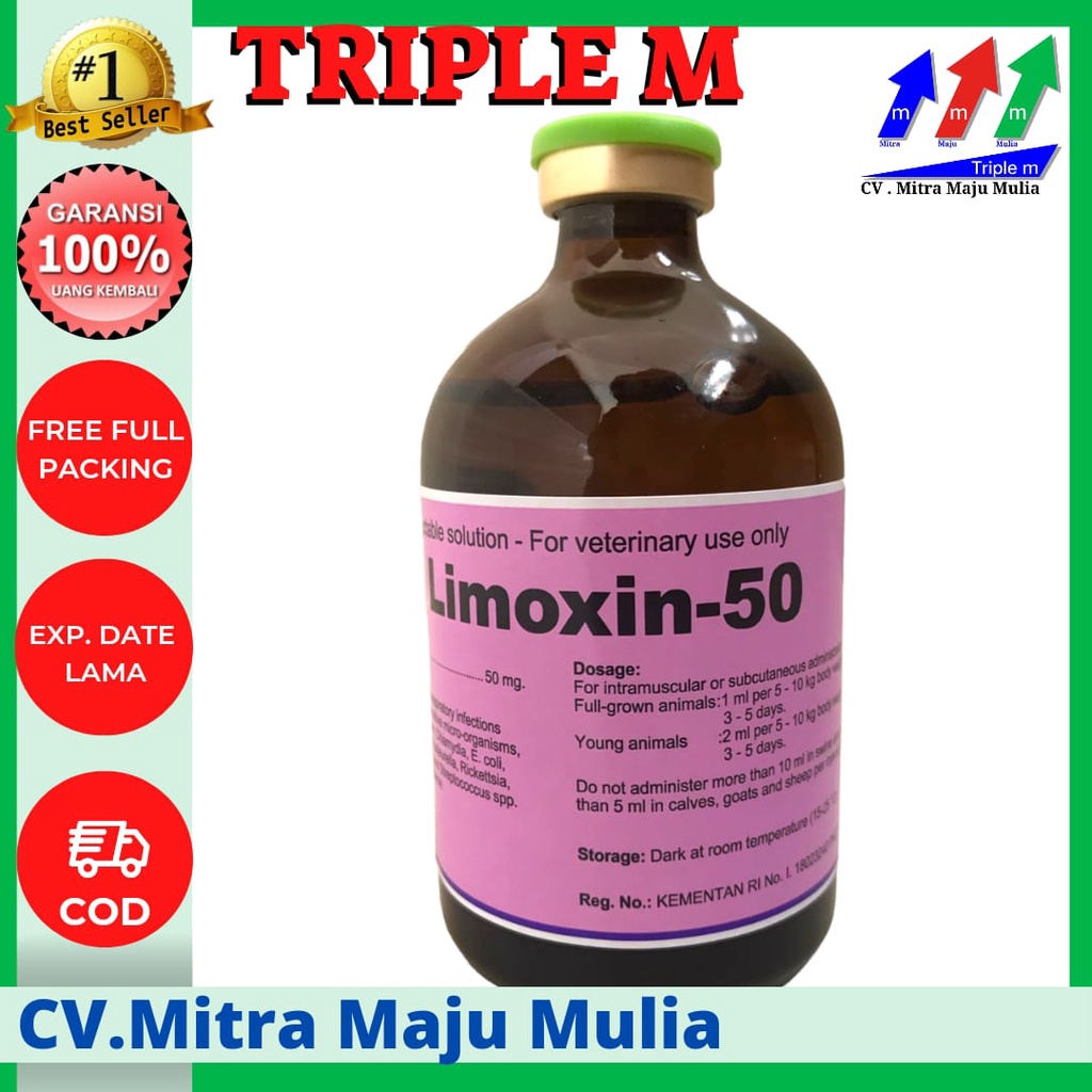 Jual LIMOXIN 50 isi 100 ml Antibiotik Hewan Spektrum Luas ...