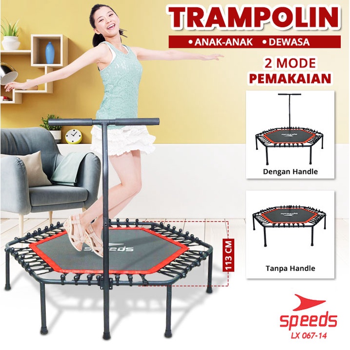 Jual SPEEDS Trampoline Mainan Lompat Anak Trampolin Dengan Olahraga Lompat Jump 067-14 | Shopee ...