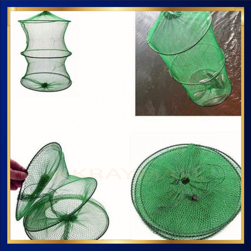 Jual Jaring Pancing Ikan Udang Fishing Net Foldable 2 Layers SCZ620 ...