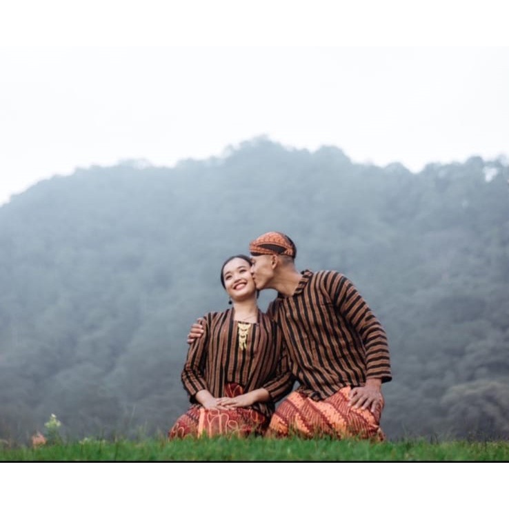 Jual Kebaya dan Sorjan Baju Lurik Jawa Couple - Baju Jawa couple - Baju Lurik - Baju Jawa Lurik ...