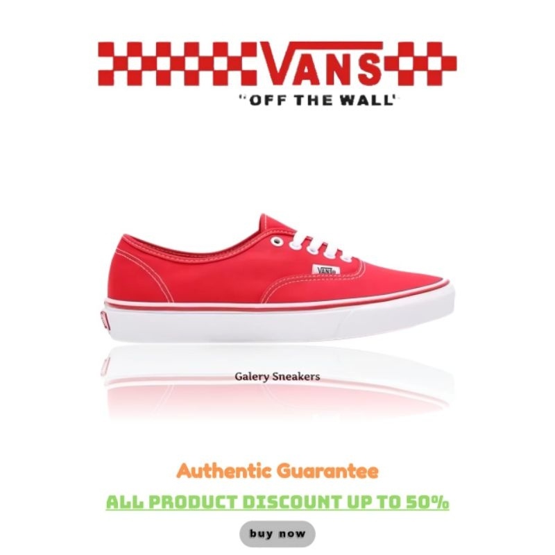 Jual Vans Authentic Classic Red Chilli Original Vans Original