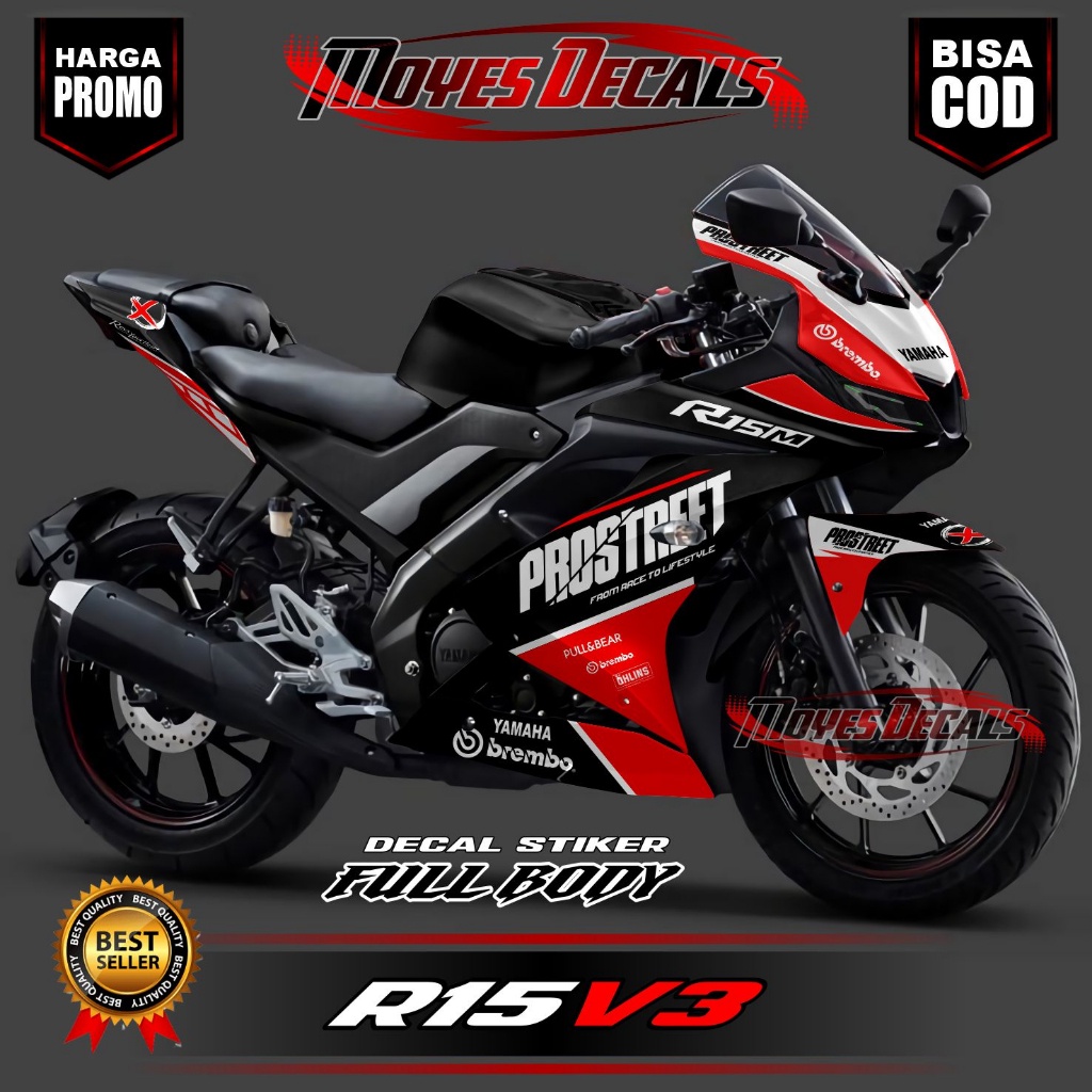 Jual (BISA COD) Decal R15 V3 Fullbody / Stiker Variasi r15 v2 Motif ...