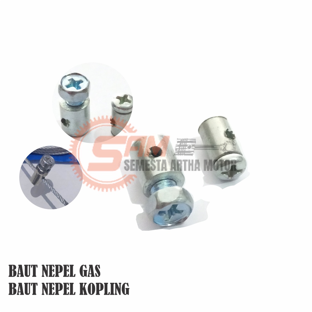 Jual Nepel Gas M4 Nipel Kopling M5 Baut Drat Jepit Kabel Selang Motor | Shopee Indonesia