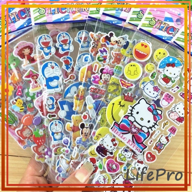 Jual 3D Stiker Timbul Random Stiker Mainan Tempel Stiker Anak Mainan ...
