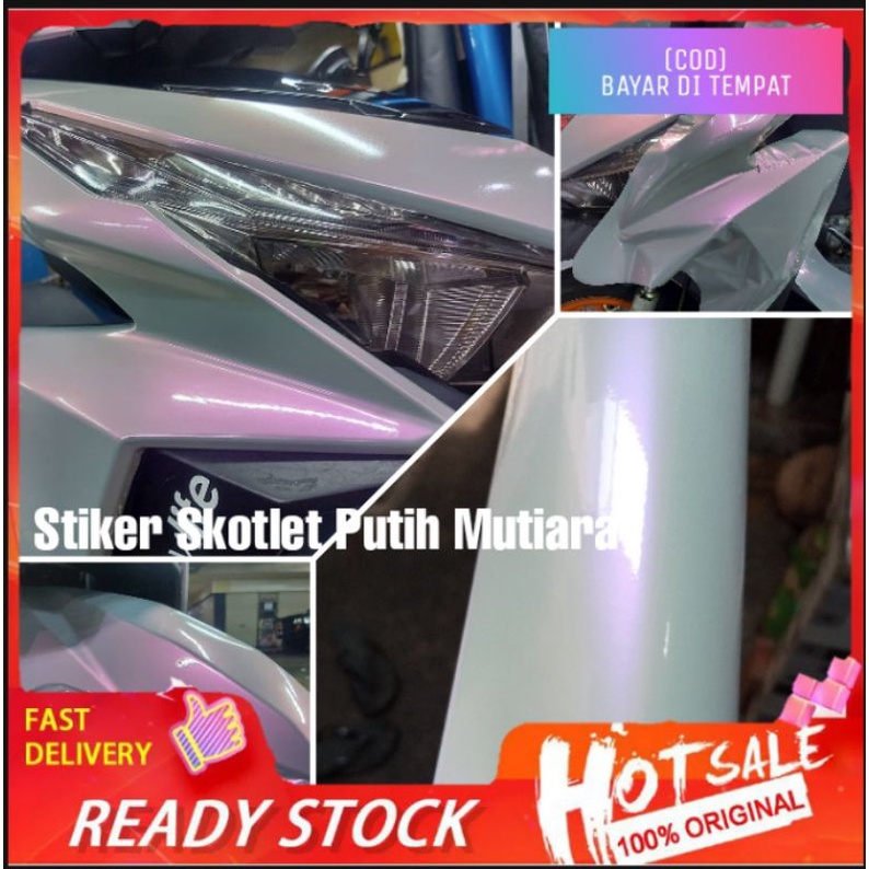 Jual Stiker Putih Mutiara Skotlet Putih Mutiara L50cm Skotlet Bunglon ...