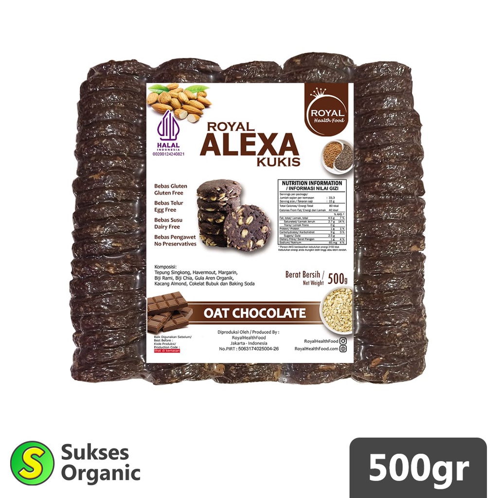 Jual Almond Delight Cookies OAT CHOCOLATE Alexa 500gr | Shopee Indonesia