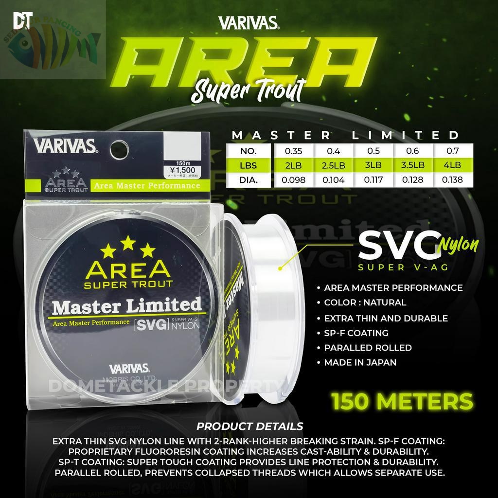 Jual VARIVAS Area Super Trout Nylon Senar Benang PE Pancing 150 Meter Master Limited Nilon ...