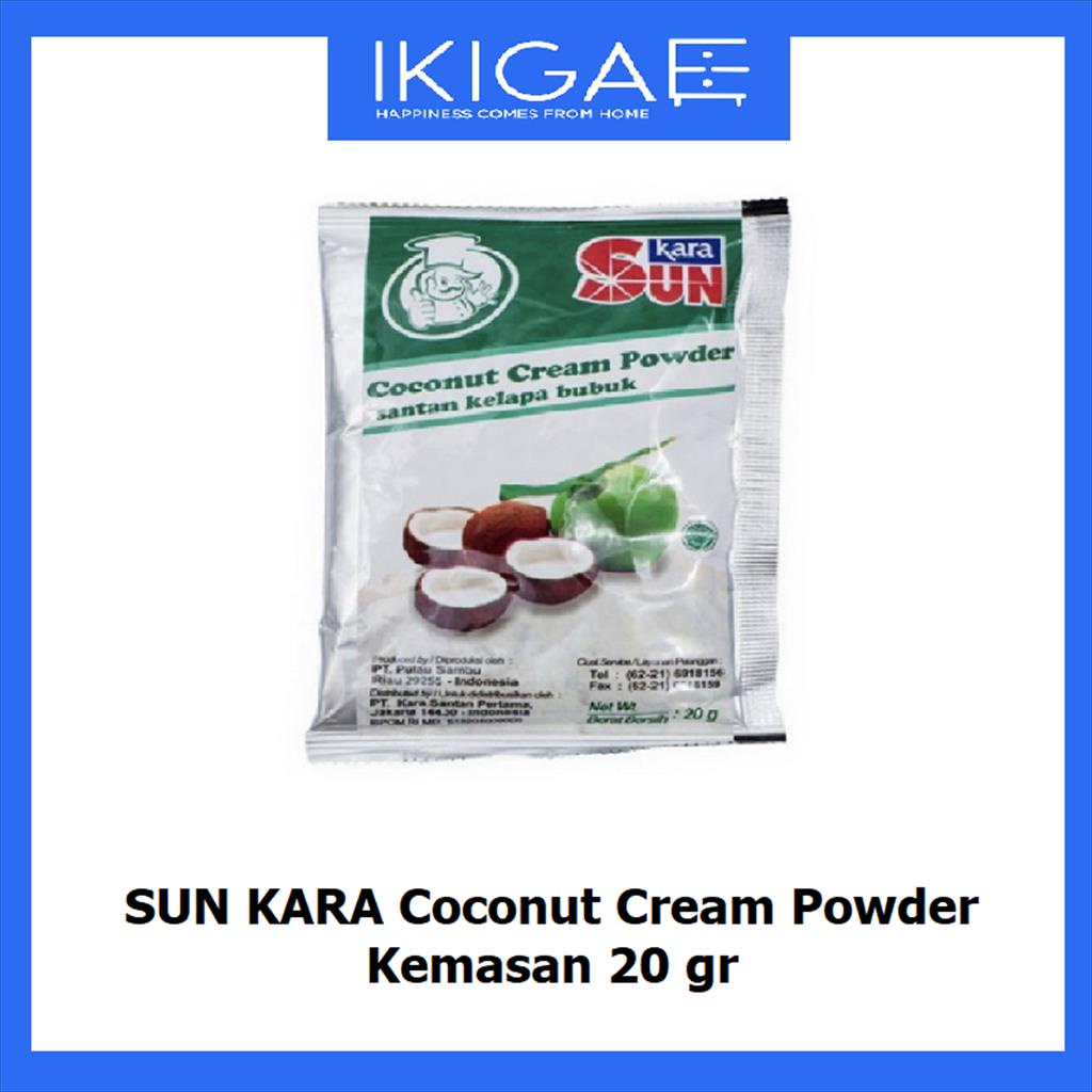 Jual SUN KARA COCONUT CREAM POWDER BUBUK SANTAN KELAPA 20 GR | Shopee ...