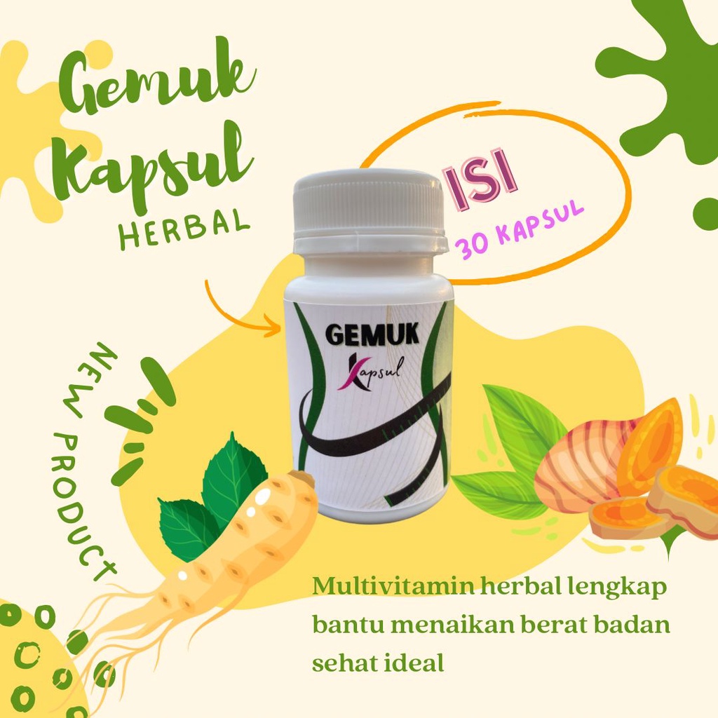 Jual KAPSUL GEMUK / PENGGEMUK BADAN / GEMOY SEHAT / BODY MASS | Shopee ...
