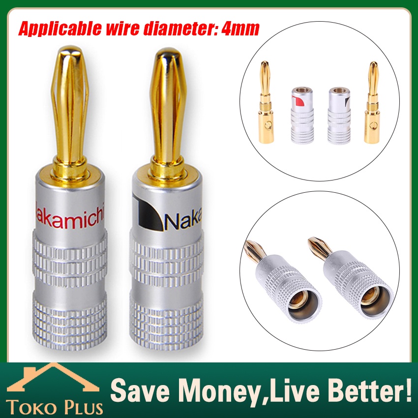 Jual Jack Banana speaker Nakamichi 4mm - konektor jack audio Nakamichi Banana Plug Adapter ...