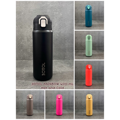 Jual TEMPAT AIR MINUM / TERMOS dengan Sedotan 3OTOL RAINBOW 600mL ...